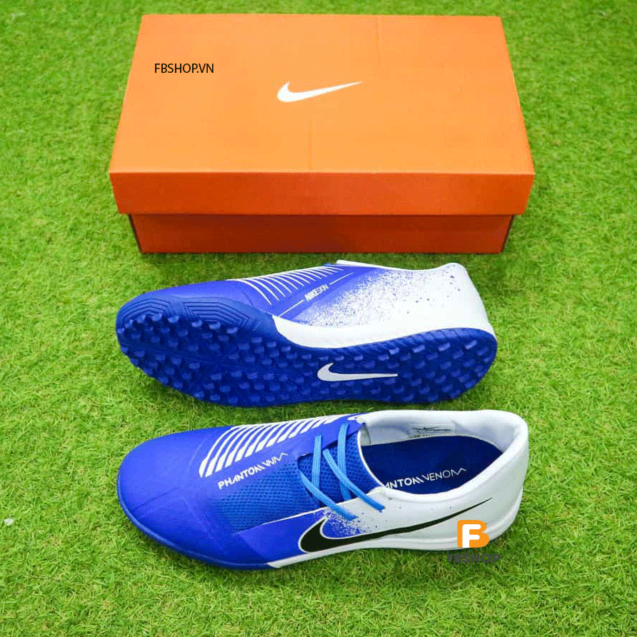 Giày đá banh Nike Phantom VNM TF Xanh Dương trắng
