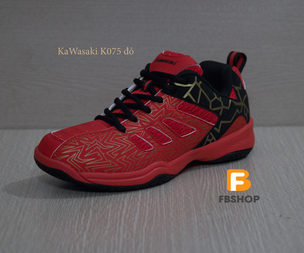 Giày cầu lông kawasaki k075 đỏ | Giày đẹp giá cực tốt
