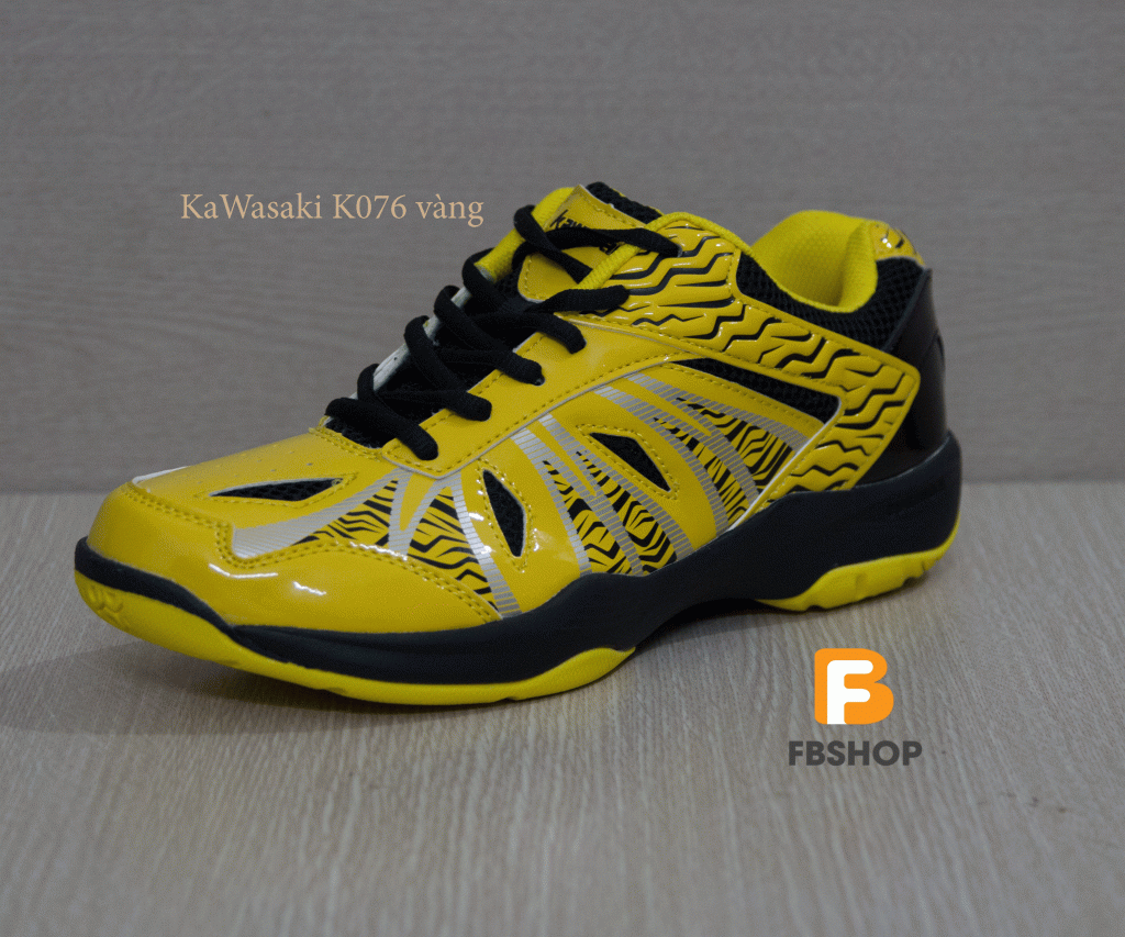 Giày cầu lông kawasaki k076 vàng | Phiên bản được mong đợi