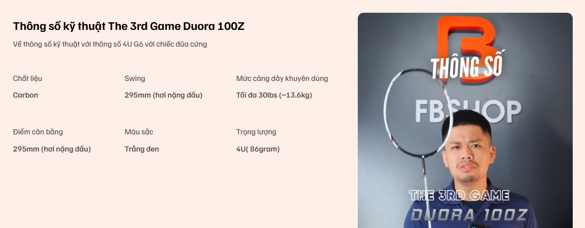 So sánh vợt The 3rd Game Duora 100Z và Yonex Duora Z-Strike